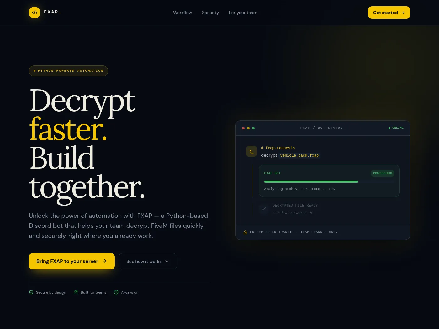 FXAP File Decryptor Bot