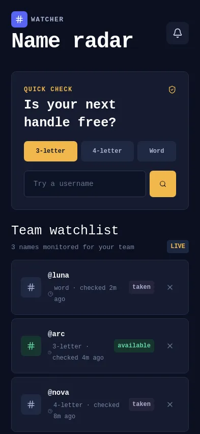 Discord Name Watcher