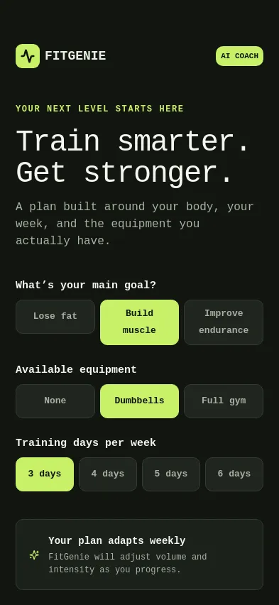 FitGenie AI Trainer