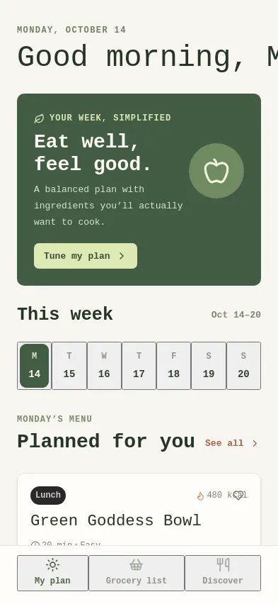 Herbi Meal Planner Clone