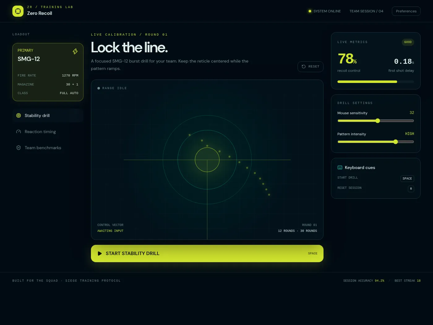 Zero Recoil Trainer