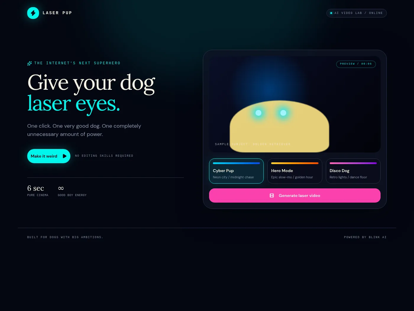 Laser Pup Video Maker