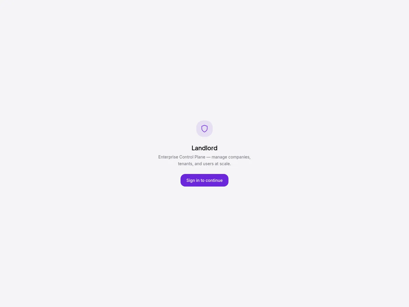 Landlord Enterprise Control Plane