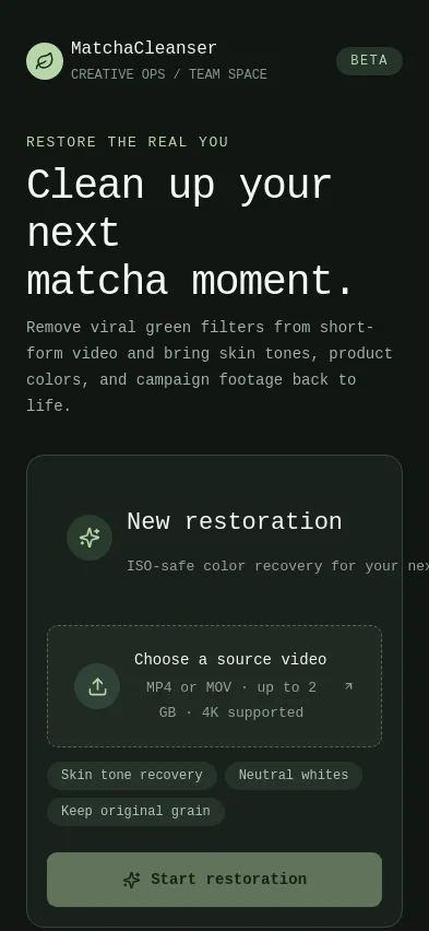 MatchaCleanser