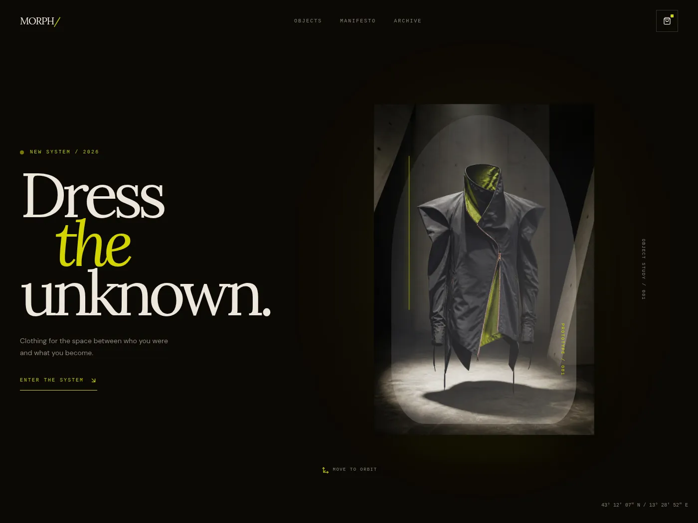 3D Fashion Brand Site