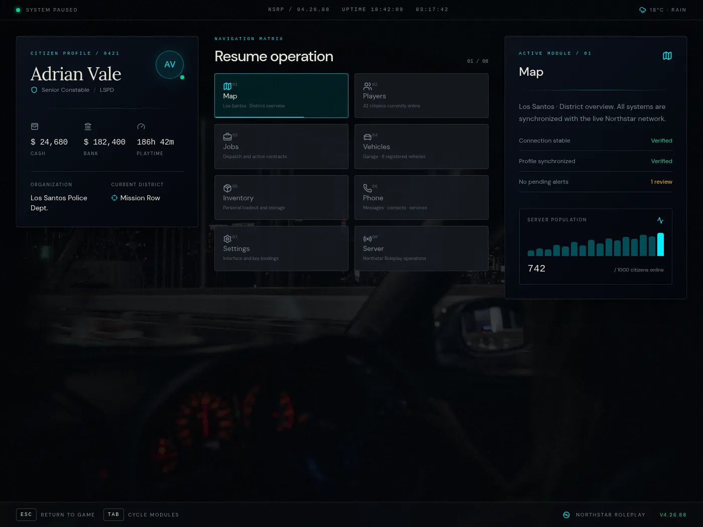 LuxPause Menu