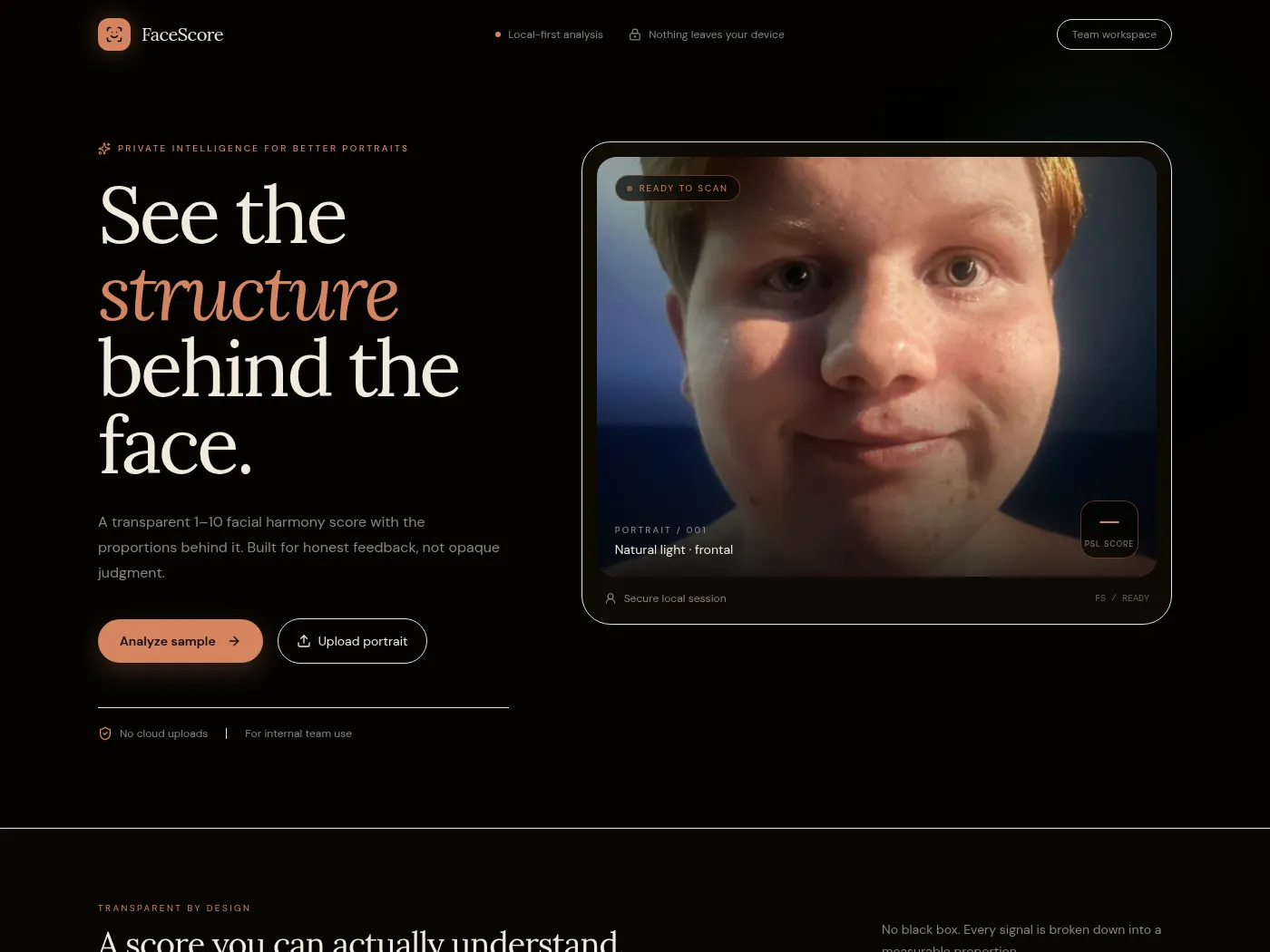 FaceScore Analyzer