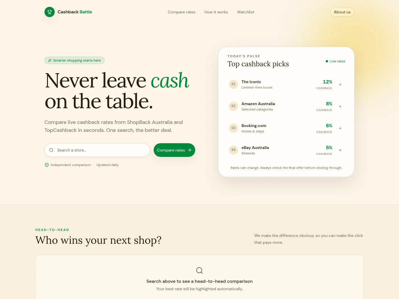 Cashback Battle