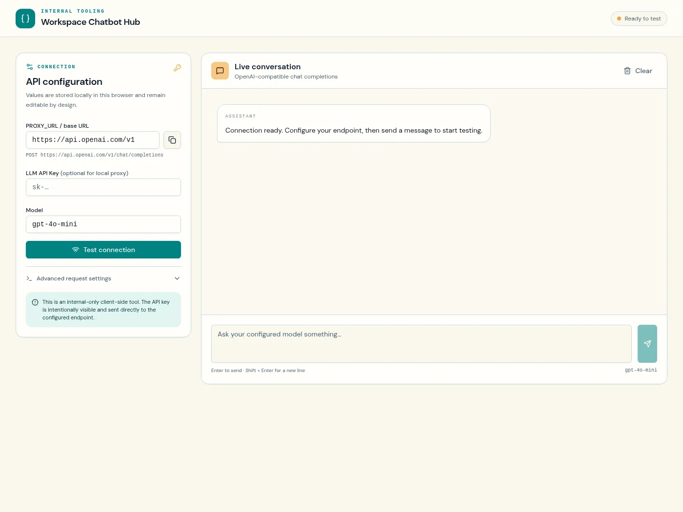 Workspace Chatbot Hub