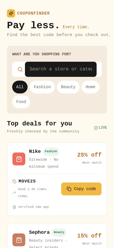 CouponFinder Mobile