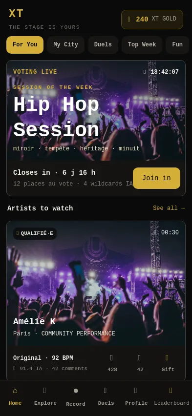 XT Rap Battle Platform