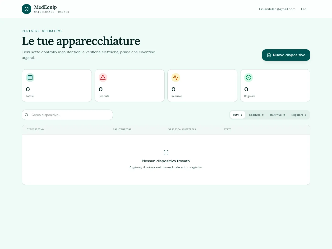 MedEquip Maintenance Tracker
