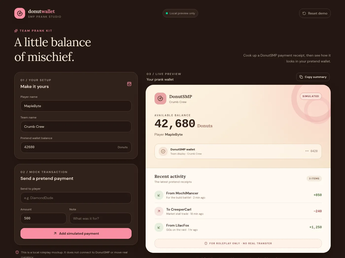 DonutSMP Prank Wallet
