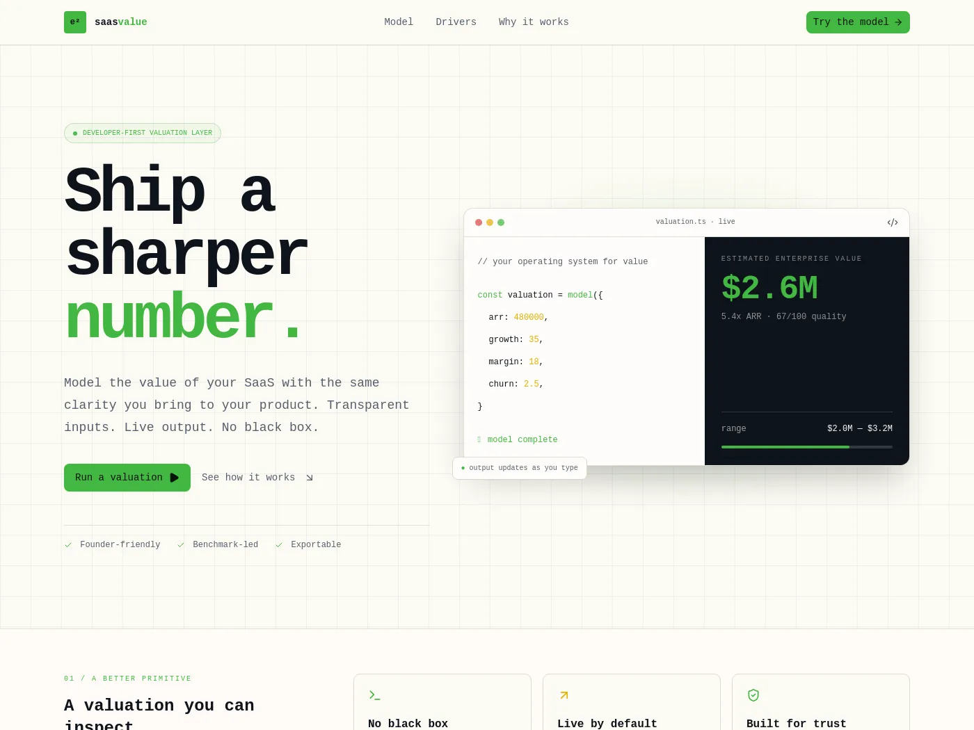 SaaS Valuation Calculator