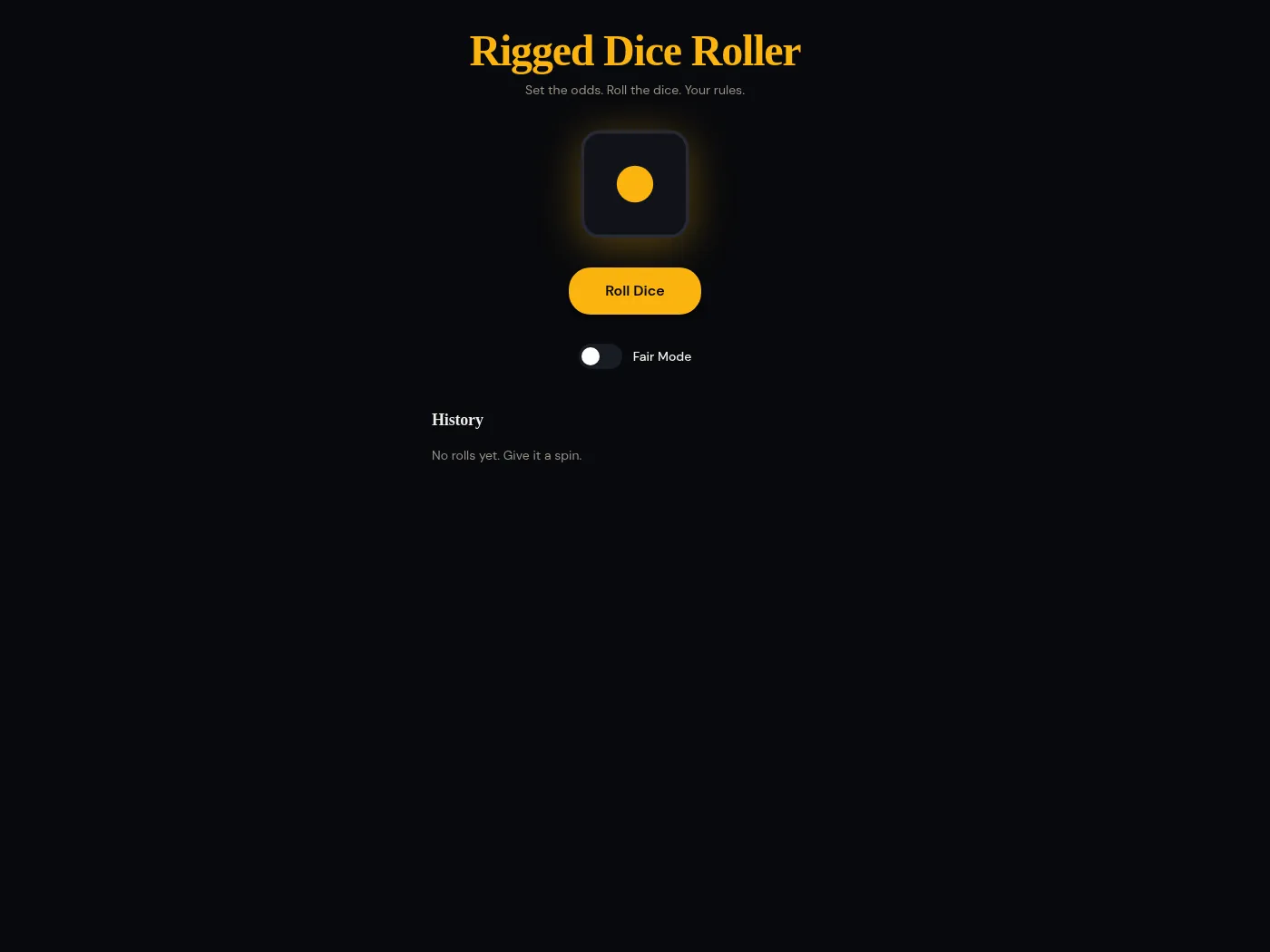 Rigged Dice Roller