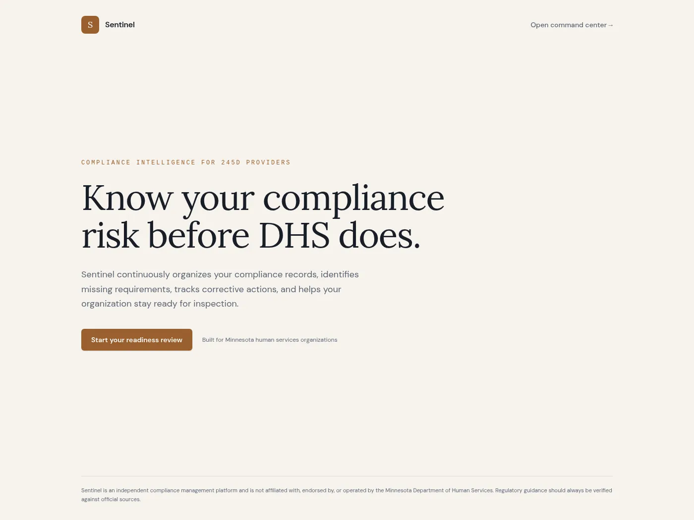 Sentinel Compliance Platform