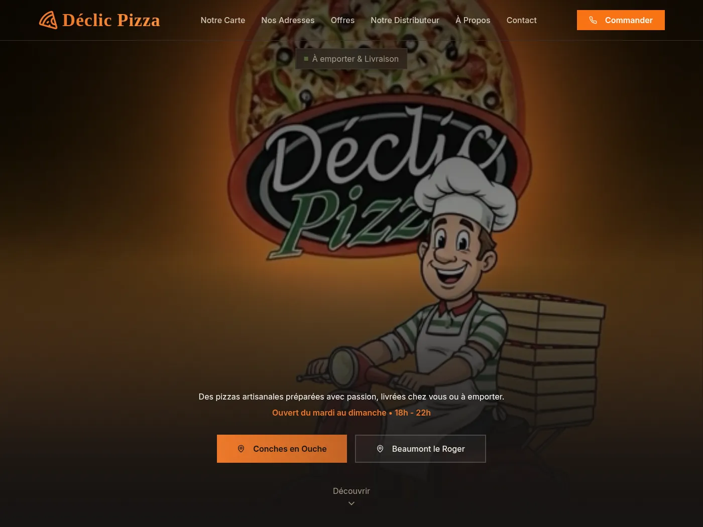 Déclic Pizza Web