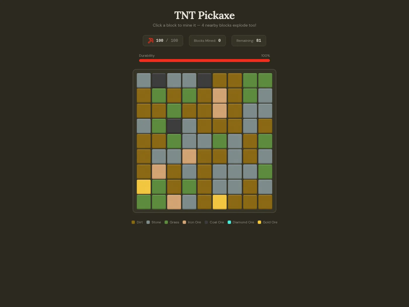 TNT Pickaxe Mod