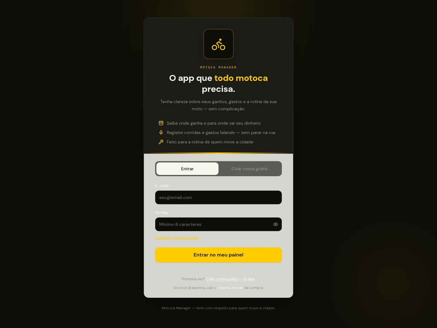 Motoca Manager App