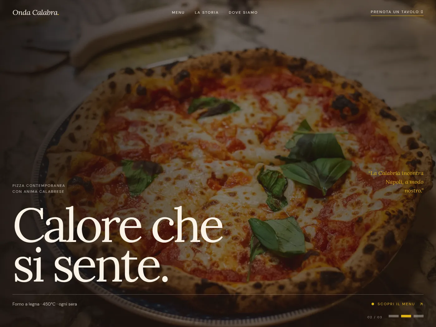 Onda Calabra Pizzeria Site