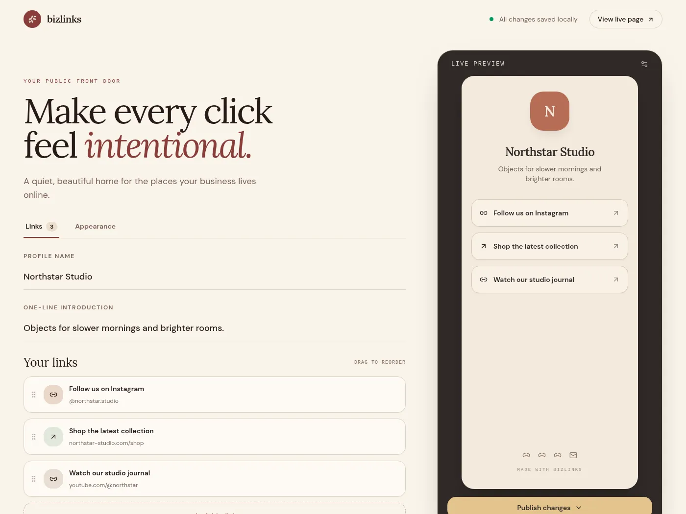 BizLinks Landing Page