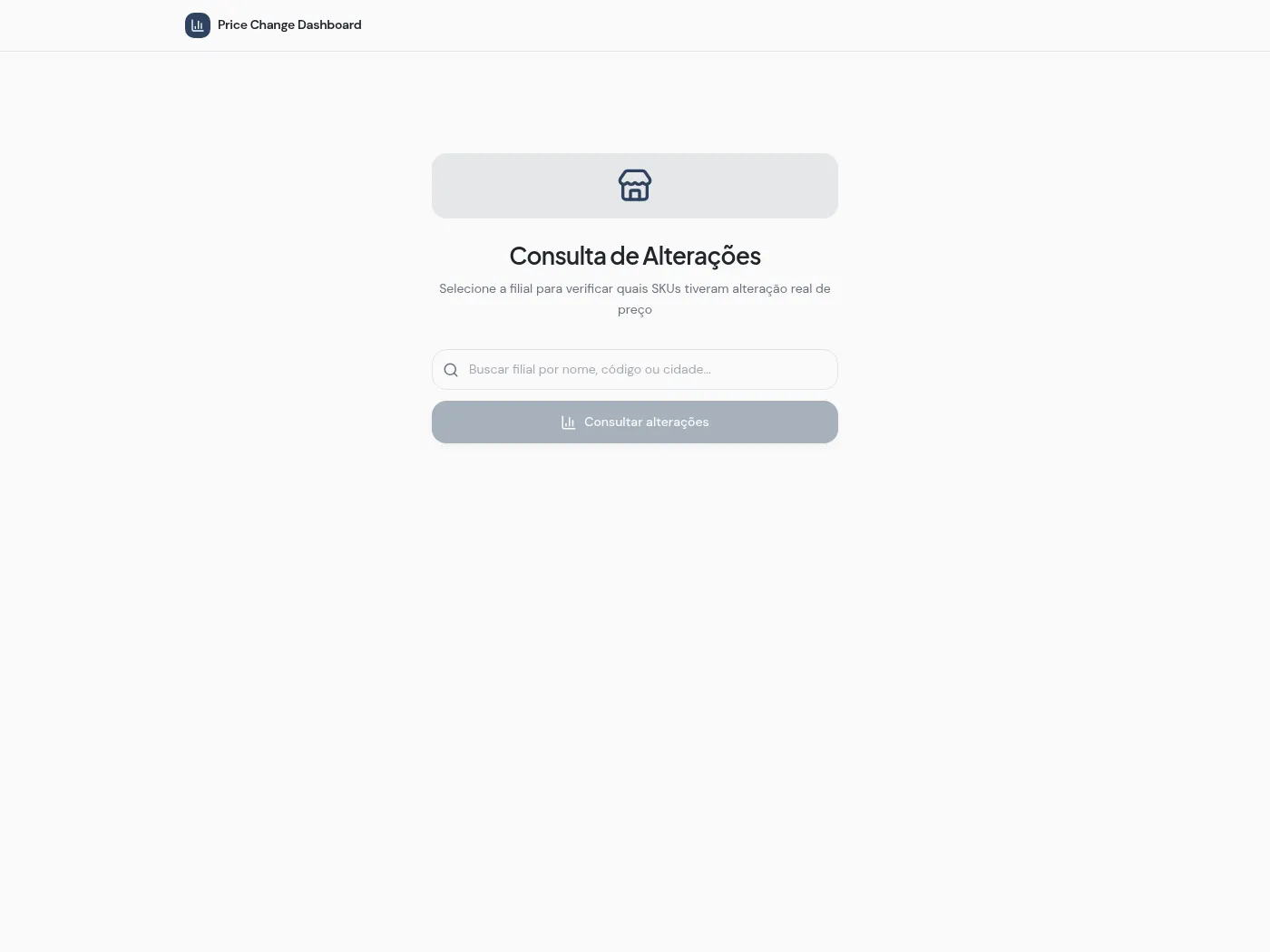 Price Change Dashboard