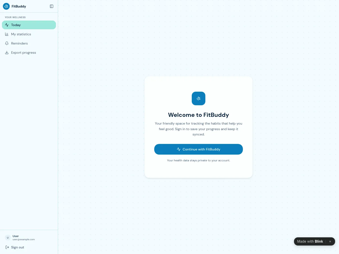 FitBuddy Wellness Tracker
