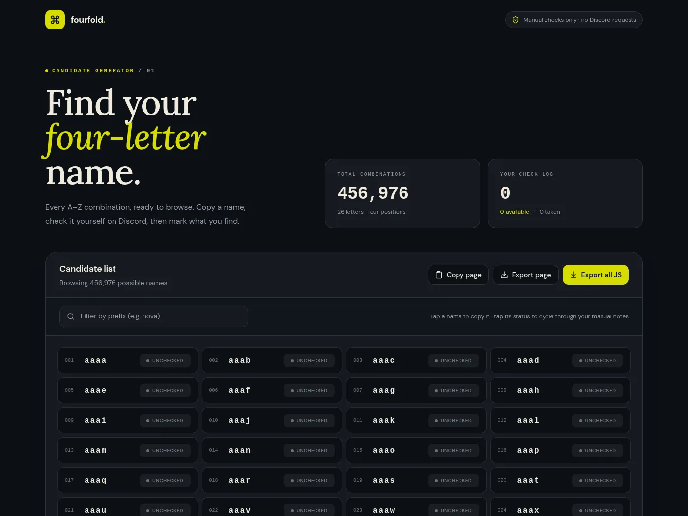 Discord Name Finder