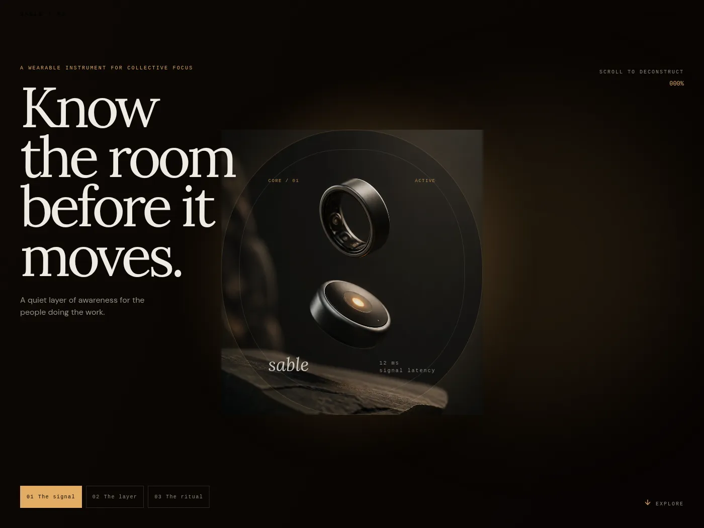 Cinematic Wearables Landing