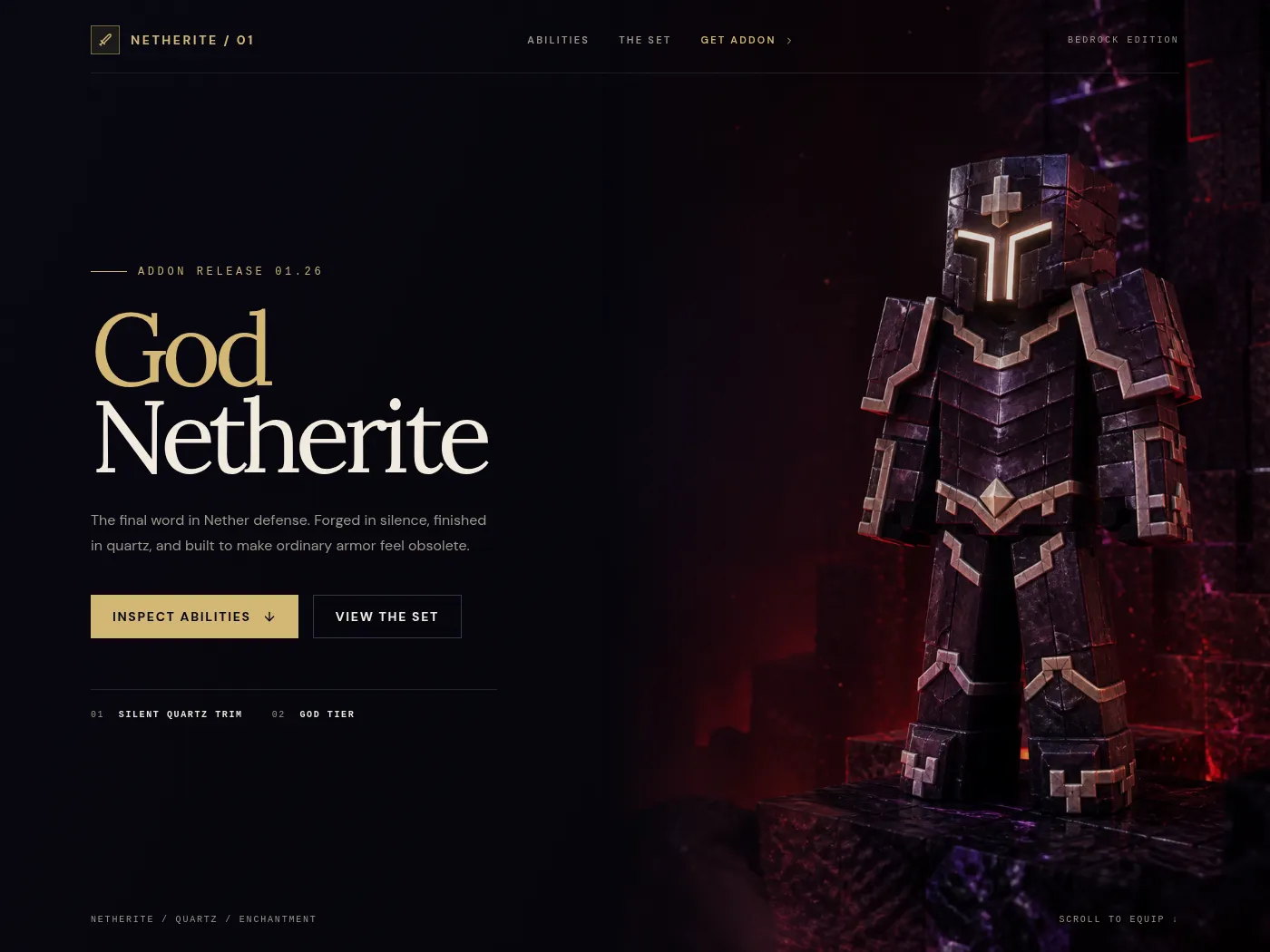God Nethrite Armor Addon