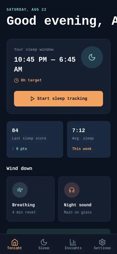 Personalized Sleep Cycle App