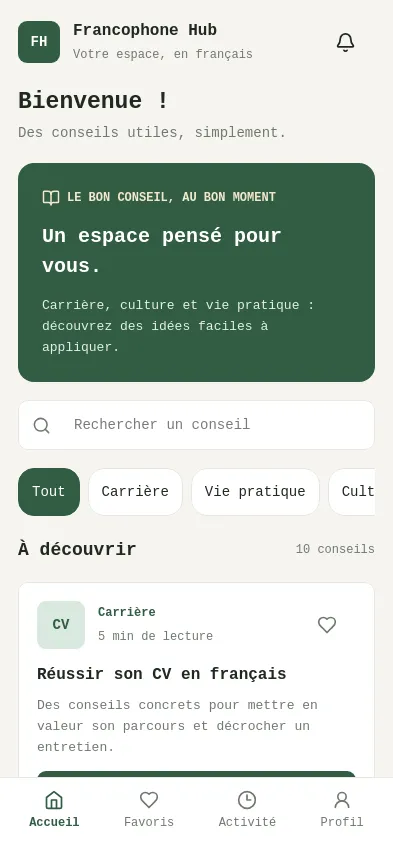 Francophone Mobile Hub