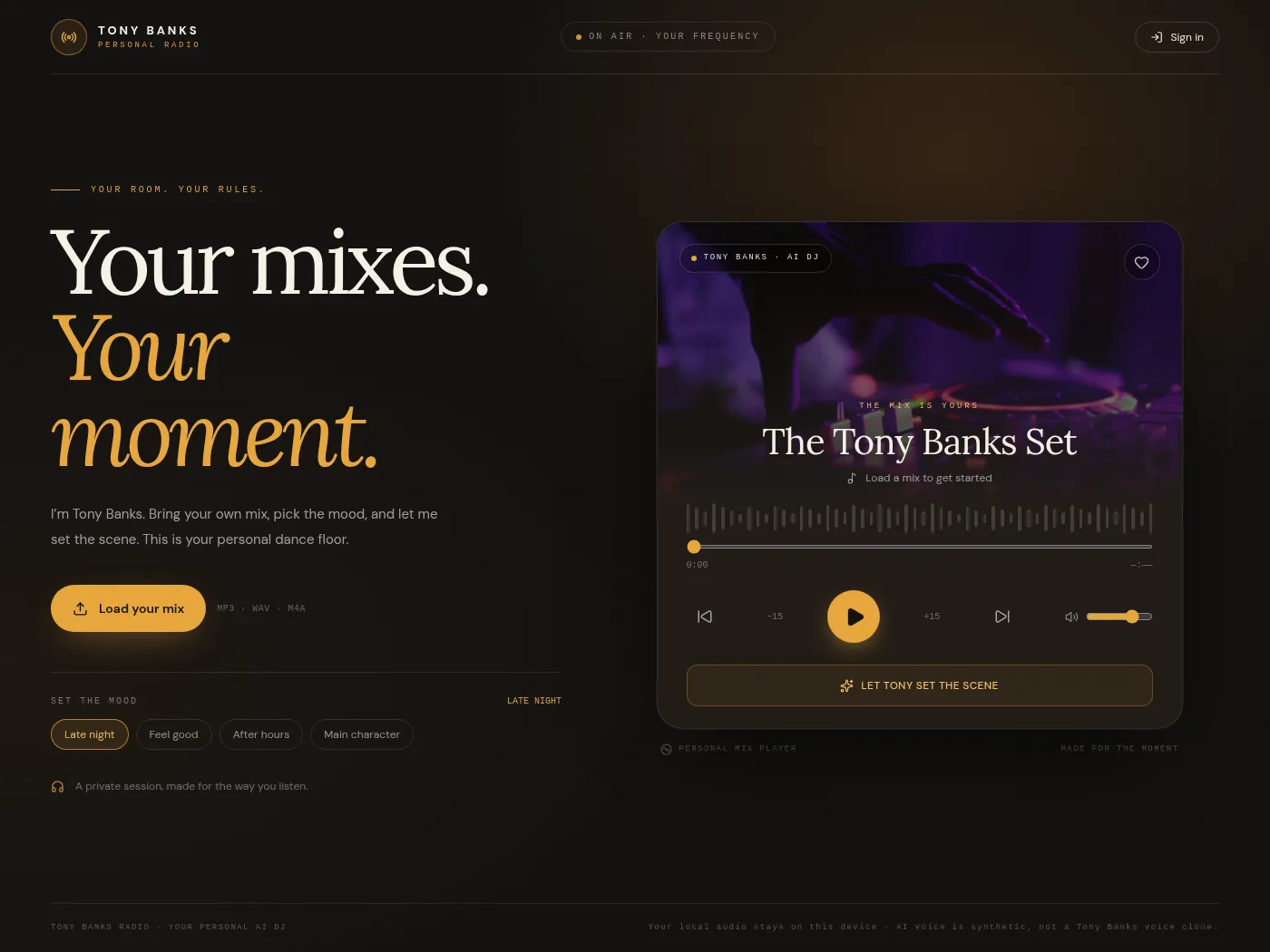 Tony Banks AI DJ