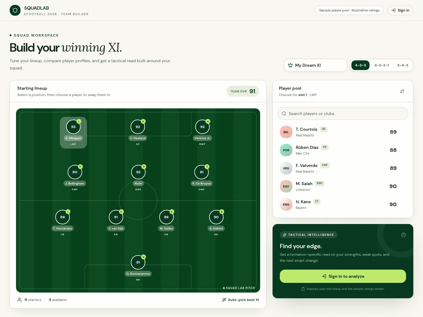 EFootball AI Squad Builder