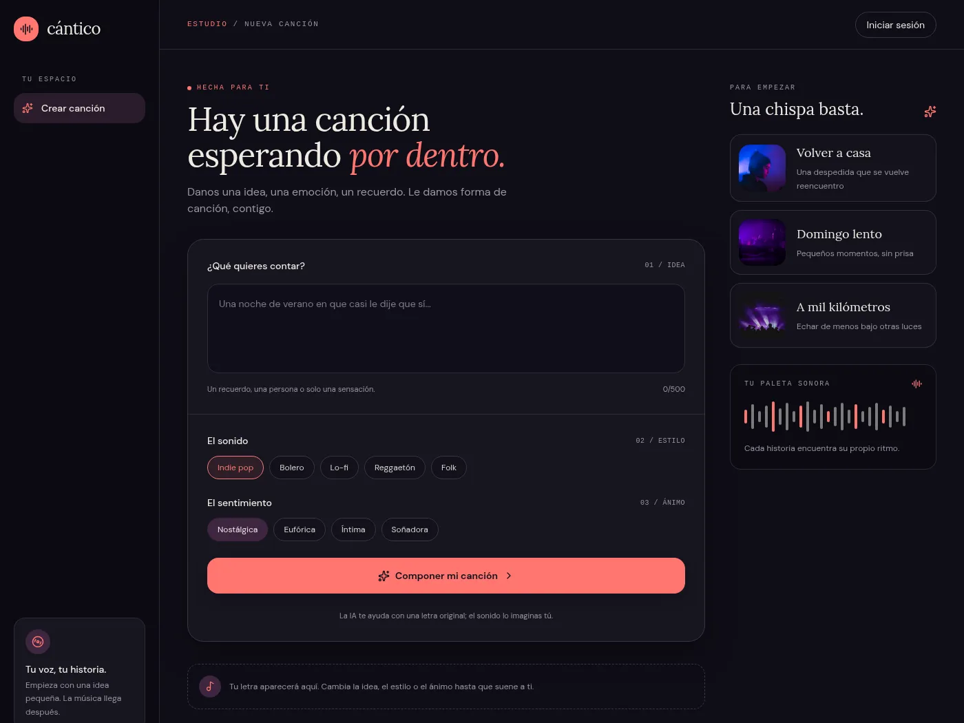 Personal Song Creator