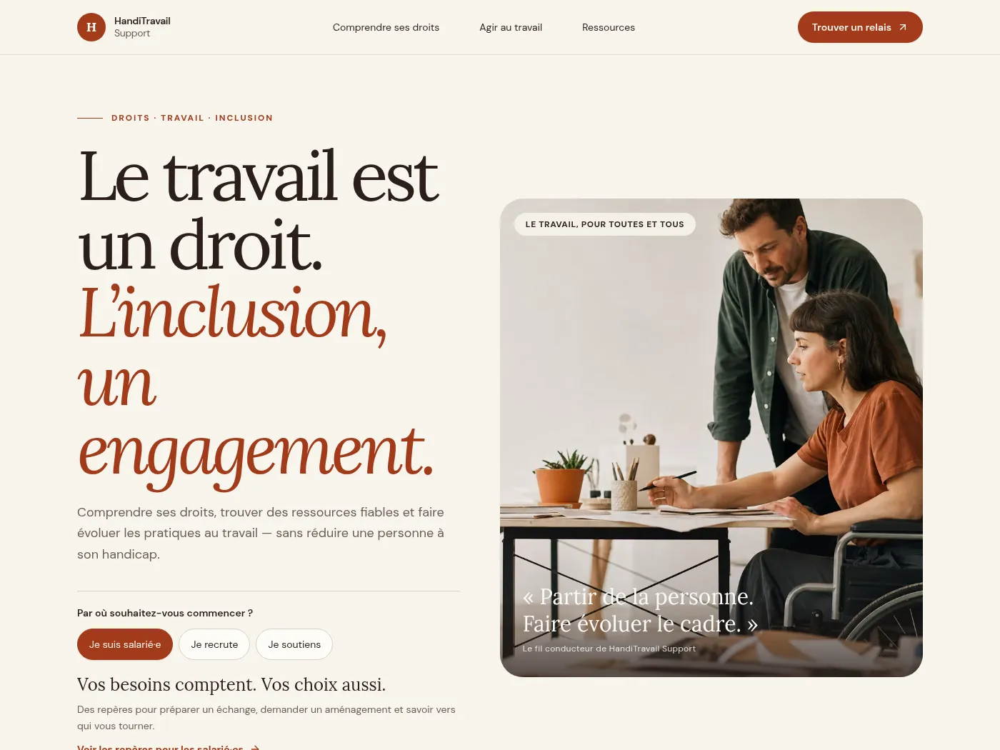 HandiTravail Support