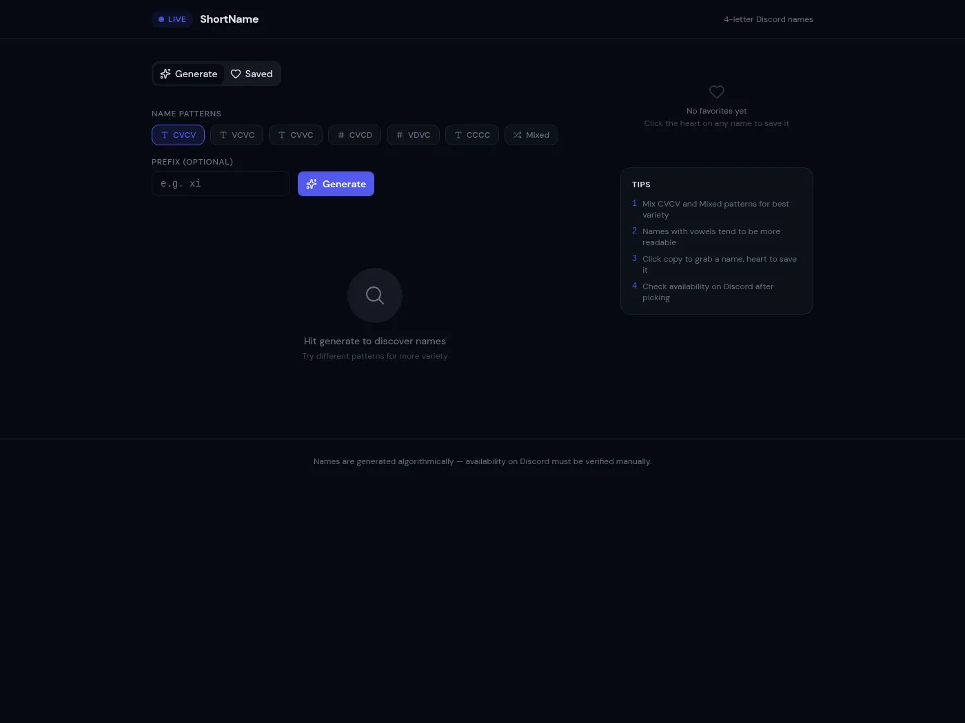 ShortName Discord Finder