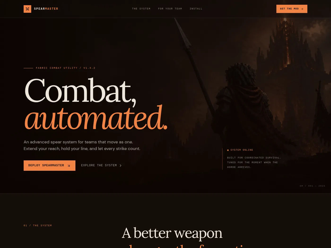 SpearMaster Combat Mod