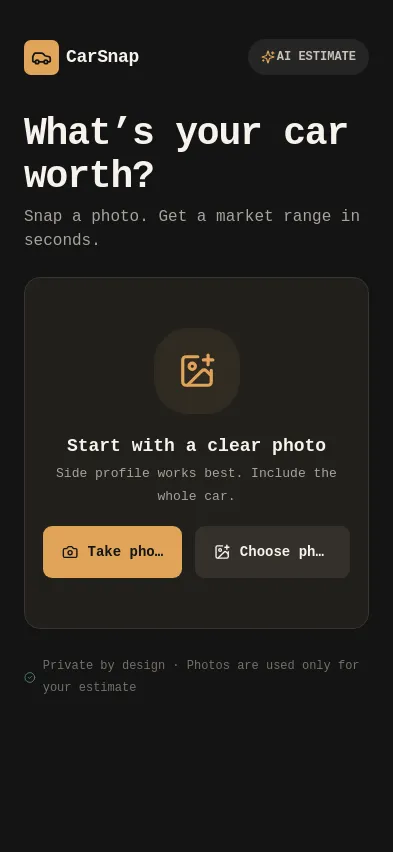 Car Snap Price Finder