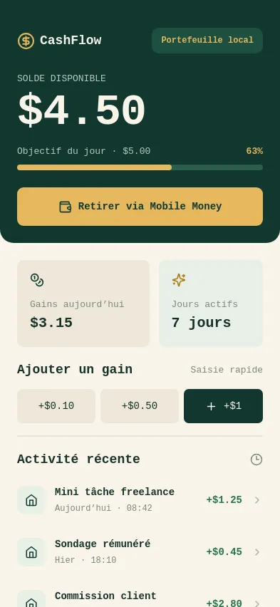 CashFlow Mobile Wallet