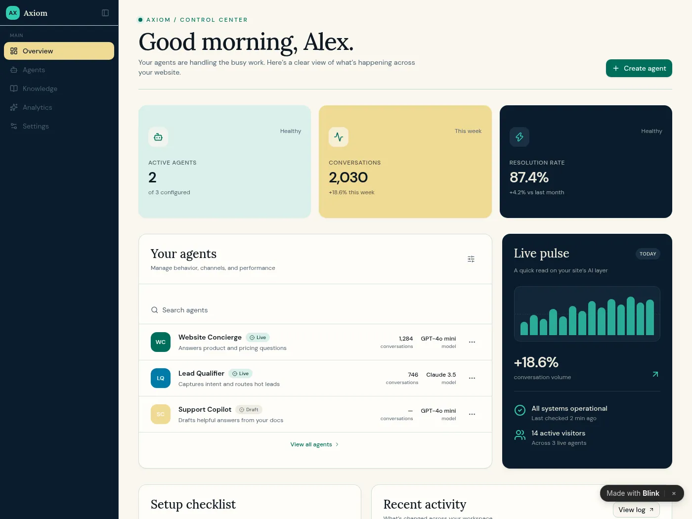 AI Agent Admin Hub