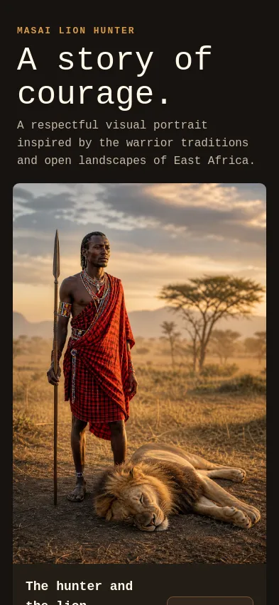 Masai Lion Hunter Visual