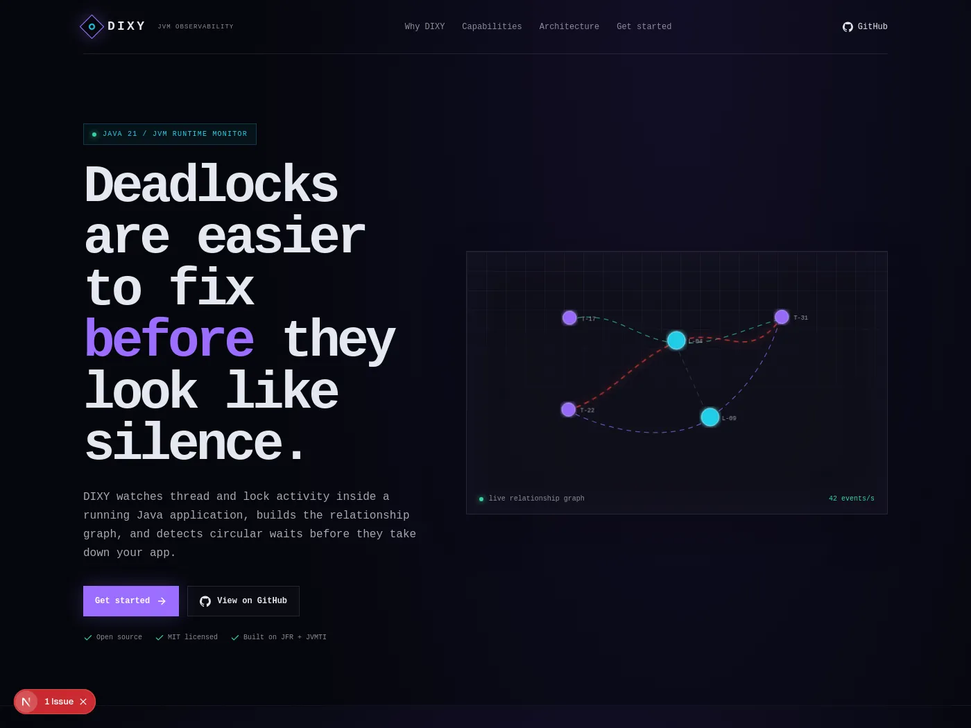 DIXY Dev Tool Landing