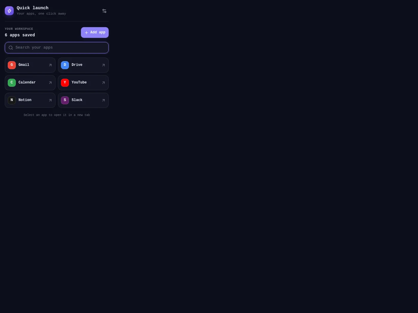 App Launcher Chrome Extension