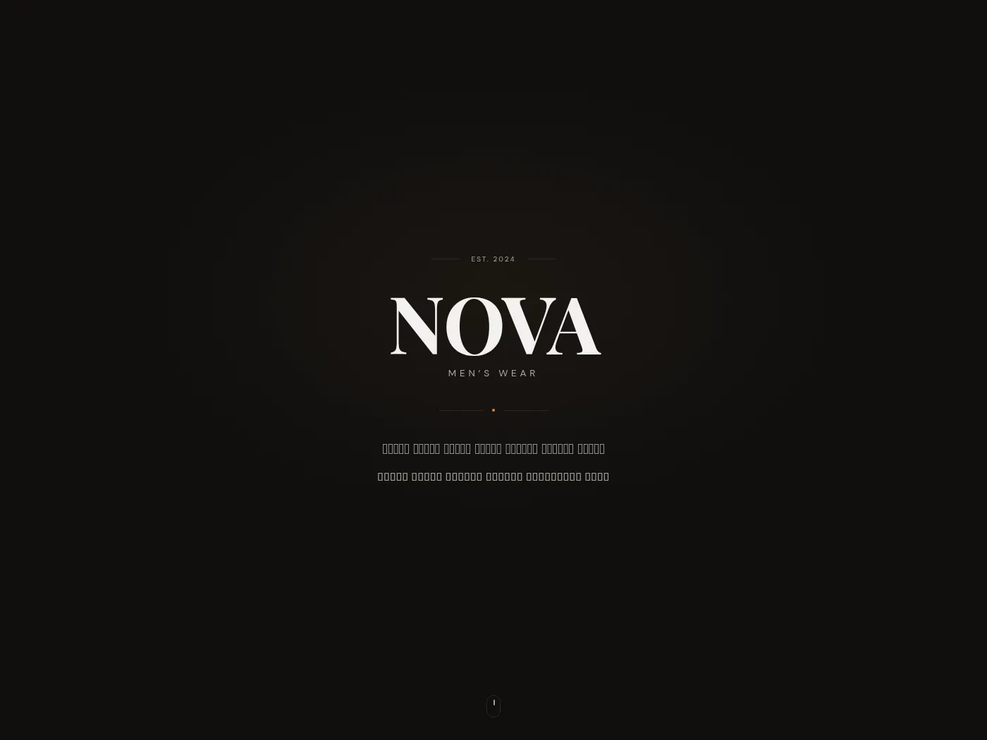 NOVA Men's Wear Site