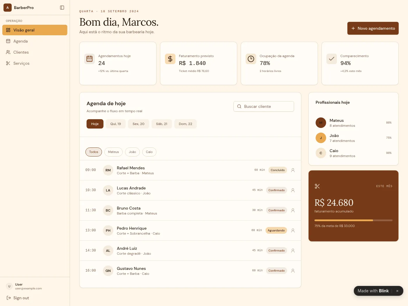 BarberPro Scheduler