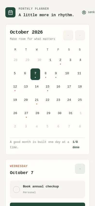 Monthly Planner Pro