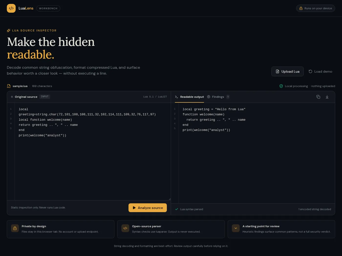Lua Deobfuscator Hub