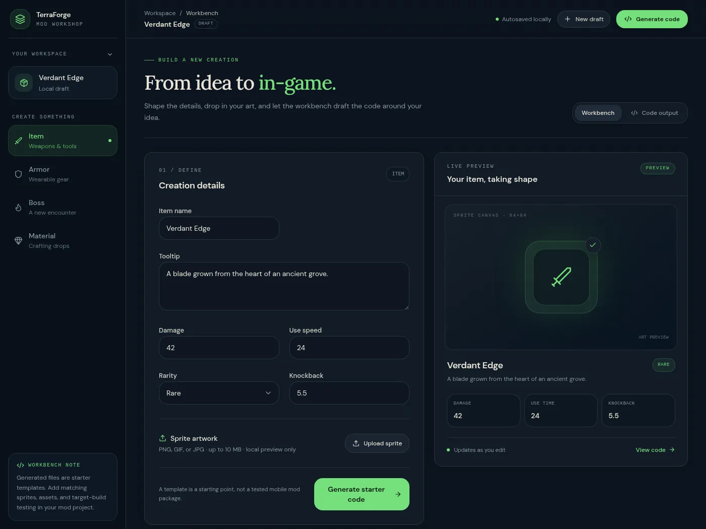 TerraNoCode Studio