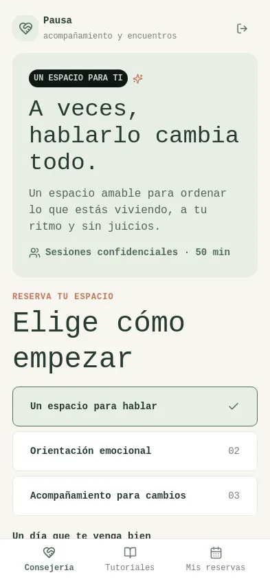 Consejería y Eventos App